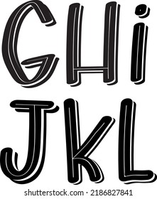 Font Alphabet Lettering Text Vector Stock Vector (Royalty Free ...
