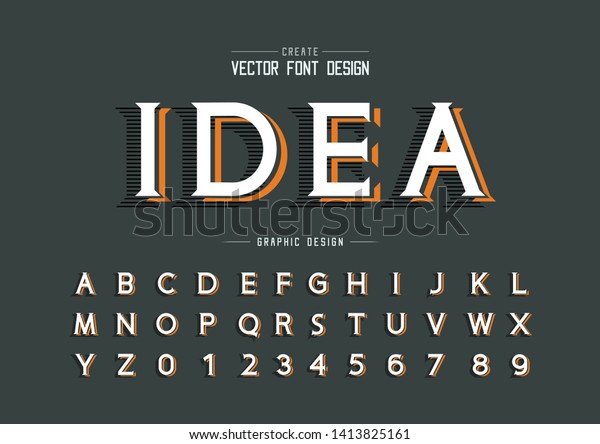 Font Alphabet Vector Line Idea Typeface Stock Vector (Royalty Free ...