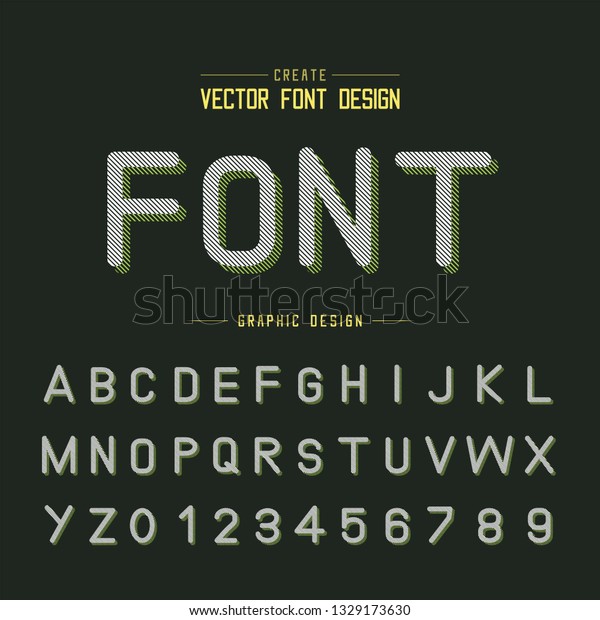 Font Alphabet Vector Line Typeface Letter Stock Vector (Royalty Free ...