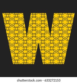 Font Alphabet Vector W: vector de stock (libre de regalías) 633272153 ...