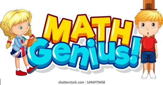Font Design Word Math Genius Two Stock Vector (Royalty Free) 1696970458 ...