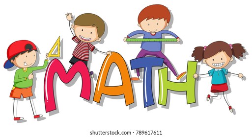 Font Design Word Math Illustration Stock Vector (Royalty Free ...