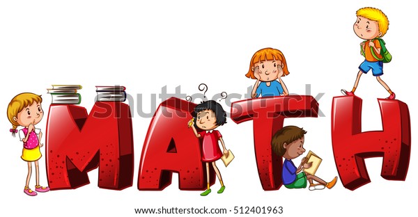 Font Design Word Math Illustration Stock Vector (Royalty Free ...