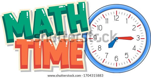 Font Design Word Math Time Big: เวกเตอร์สต็อก (ปลอดค่าลิขสิทธิ์ ...
