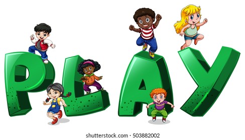 Font Design Word Play Illustration Stock Vector (Royalty Free ...