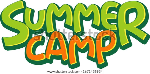 Font Design Word Summer Camp On Stock Vector (Royalty Free) 1671435934 ...