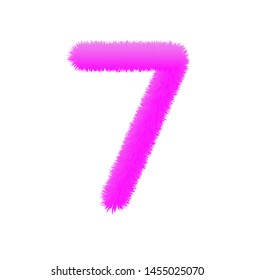 Font Fluffy Furry Vector Violet Number Stock Vector (Royalty Free ...