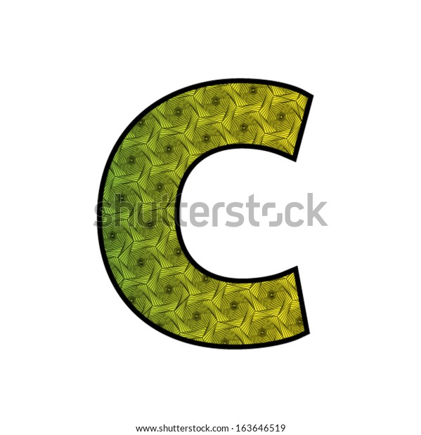 Font Geometric Pattern Letter C Stock Vector (Royalty Free) 163646519 ...