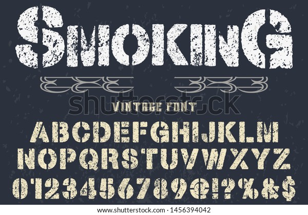 letra vintage vectorial tipo artesanal llamado fumar vintage