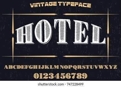 Font Handcrafted Vector Named Hotel Stock Vector (Royalty Free ...
