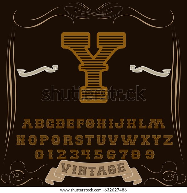Font Handwritten Vector Calligraphic Vector Vintage Stock Vector ...