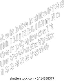 Font Isometric 3d Vector Illustration Letters Stock Vector (Royalty ...