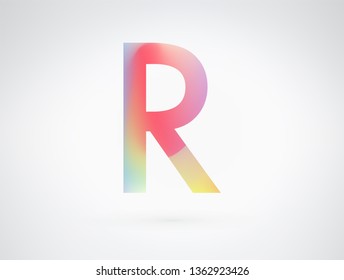 Vektor Stok Font Letter R Vector Design Alphabet (Tanpa Royalti ...