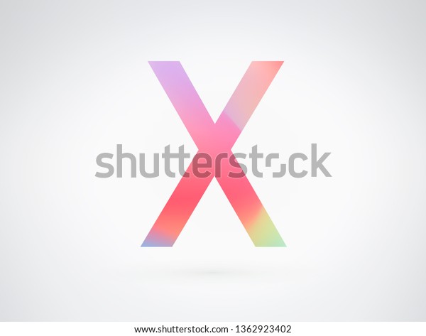 Font letter X vector design alphabet with Modern dynamic playful flat ...