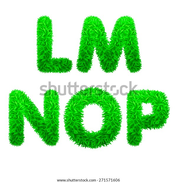 Font Letters Green Grass Vector Eps Stock Vector (Royalty Free ...