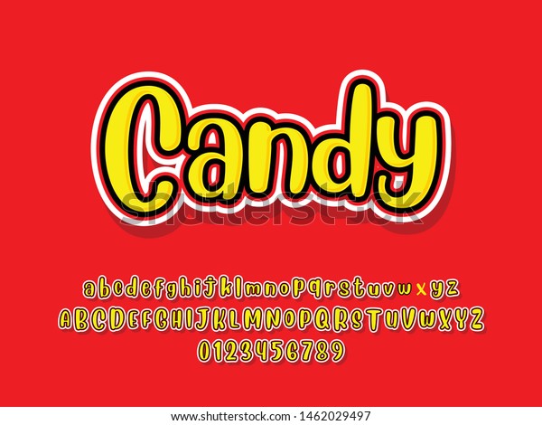 Font Modern Candy Font Alphabet Vector Stock Vector (Royalty Free ...