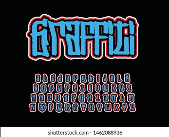 Font Modern Graffiti Font Alphabet Vector Stock Vector (Royalty Free ...