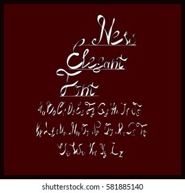 Font On Dark Red Background White Stock Vector (Royalty Free) 581885140 ...