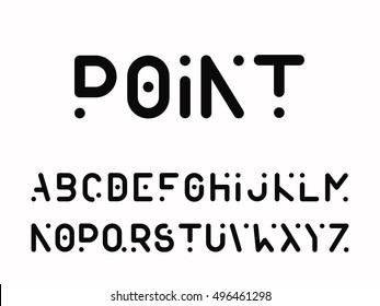 Font Point Capital Letters Stock Vector (Royalty Free) 496461298