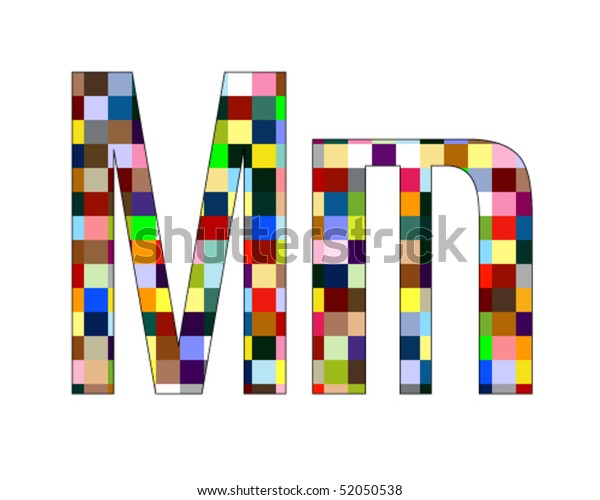 Font Set 1 Letter M Isolated Stock Vector (Royalty Free) 52050538 ...