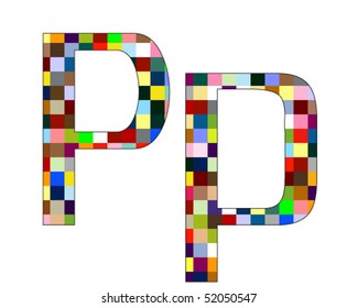Font Set 1 Letter P Isolated Stock Vector (Royalty Free) 52050547 ...