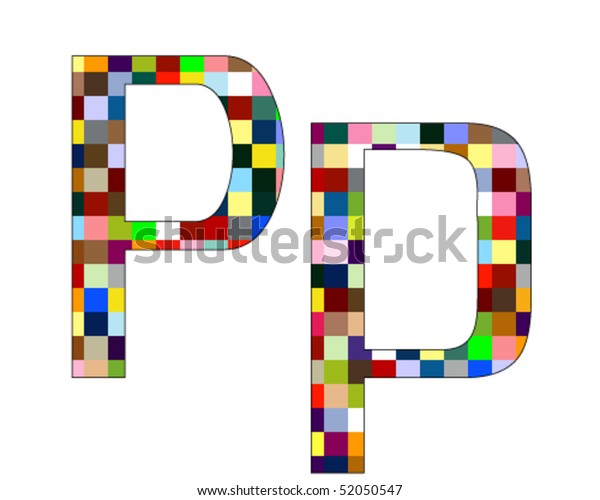 Font Set 1 Letter P Isolated Stock Vector (Royalty Free) 52050547 ...