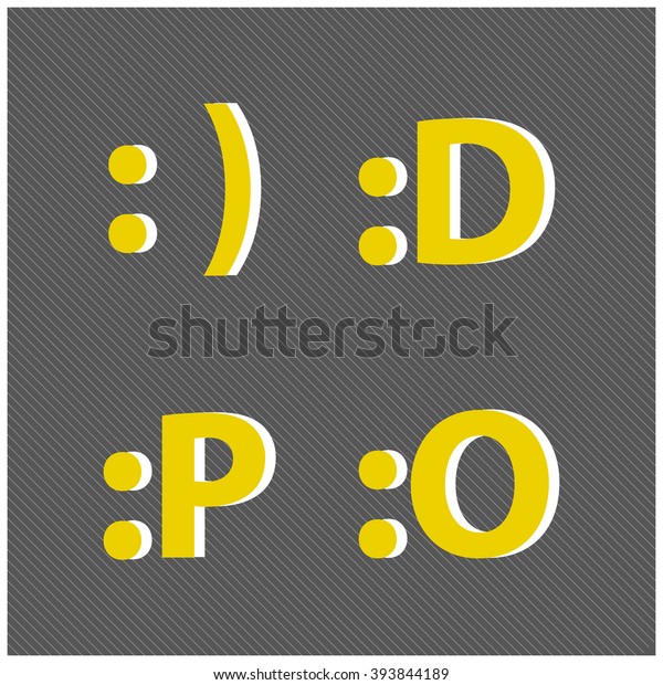 Font Smiley Set Concept Design Stock Vector (Royalty Free) 393844189 ...