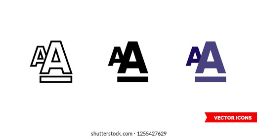 Font Style Formatting Icon 3 Types Stock Vector (Royalty Free ...