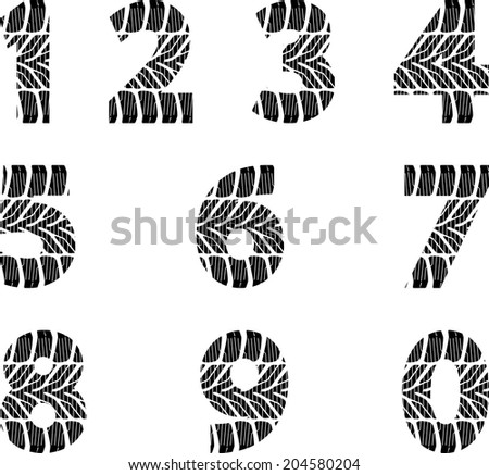 Font Tire Track Stock Vector (Royalty Free) 204580204 - Shutterstock
