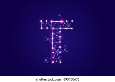 Font Typography Design Abstract Form Connected Stock Vector (Royalty ...