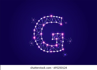 Font Typography Design Abstract Form Connected Stock Vector (Royalty ...