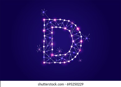 Font Typography Design Abstract Form Connected Stock Vector (Royalty ...