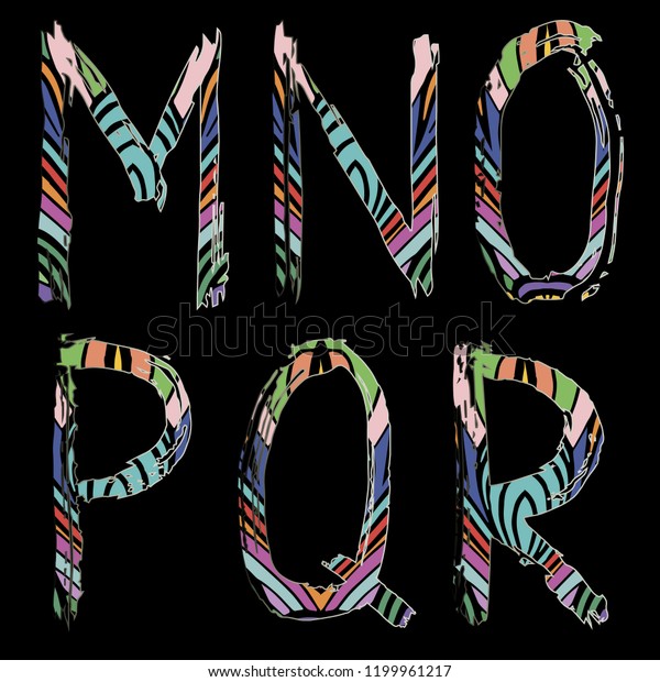 Font Typography Vector Illustration Abc Set Stock Vector (Royalty Free ...