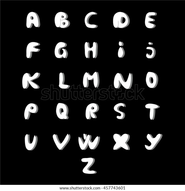 Font Vector Alphabet Latin Letters Stock Vector (Royalty Free ...