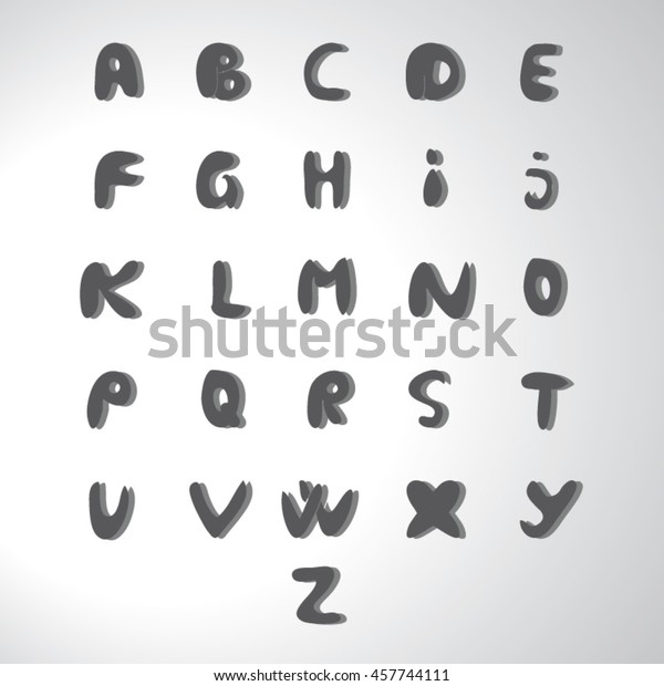 Font Vector Alphabet Latin Letters Stock Vector (Royalty Free ...