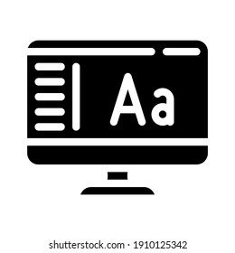 Fonts Operating System Glyph Icon Vector Stock Vector (Royalty Free ...