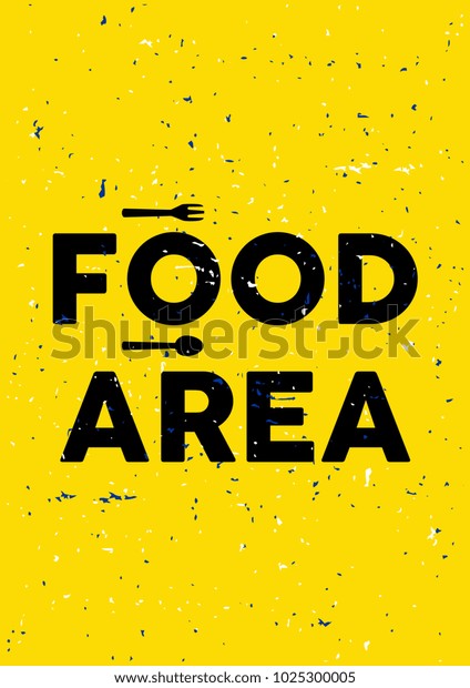 Food Area Sign Template Creative Unique Stock Vector (Royalty Free ...
