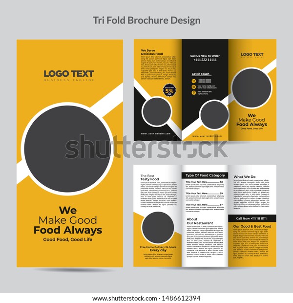 Food Beverage Brochure Templates Vector Design Stock Vector (Royalty ...