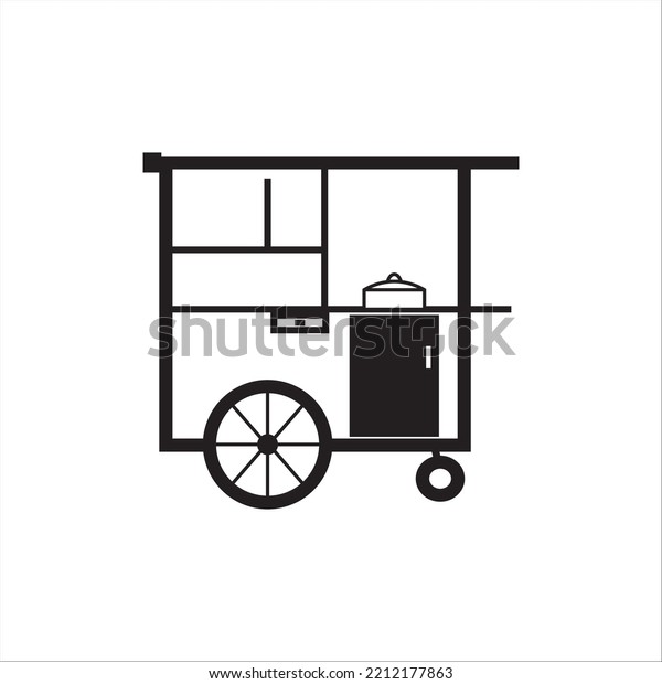 Food Cart Icon Logo Vector Design Stock Vector (Royalty Free ...
