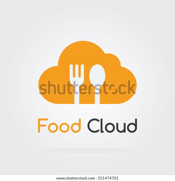 Food Cloud Icon Cooking Logo Vector Stock Vector (Royalty Free) 351474701