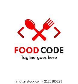 Food Code Logo Template Illustration Stock Vector (Royalty Free ...