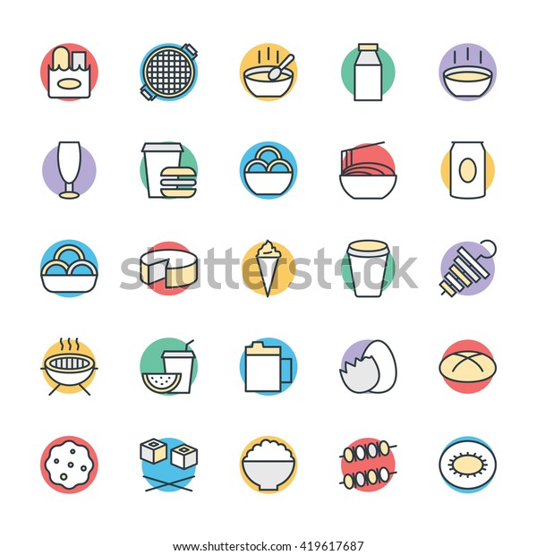 Food Cool Vector Icons 10 Stock Vector (Royalty Free) 419617687