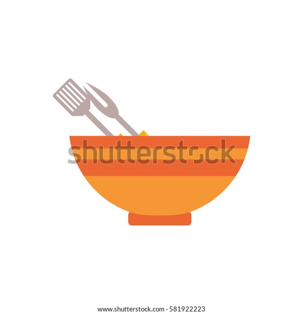 Food Deep Plate Icon Vector Illustration Stock Vector (Royalty Free ...