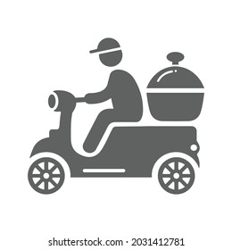 Food Delivery Icon Gray Vector Graphics Stock Vector (Royalty Free ...