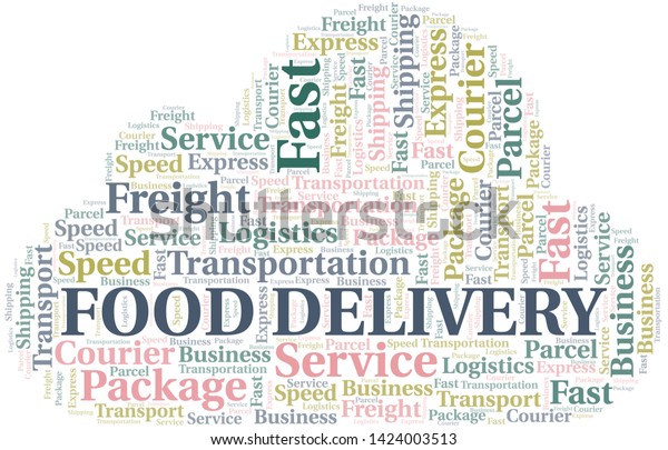 Food Delivery Word Cloud Wordcloud Made Stock Vector (Royalty Free ...