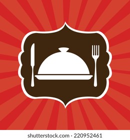 Food Design Over Red Background Vector Stock Vector (Royalty Free ...