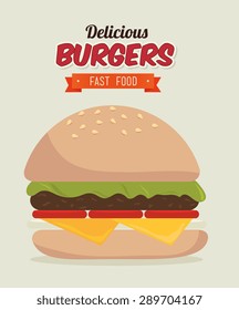 Burger Bar Vector Hand Drawn Burger Stock Vector (Royalty Free) 709646254