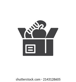 Food Donation Box Vector Icon Filled Stock Vector (Royalty Free ...