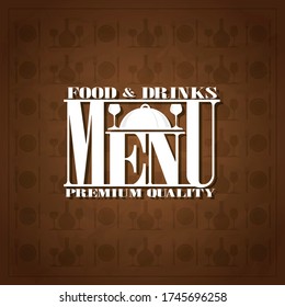 Restaurant Food Drinks Menu Retro Design Stock Vector (Royalty Free ...