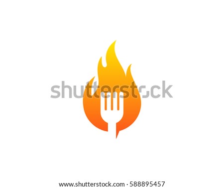 Food Fire Logo Design Element Stock Vector (Royalty Free) 588895457 ...